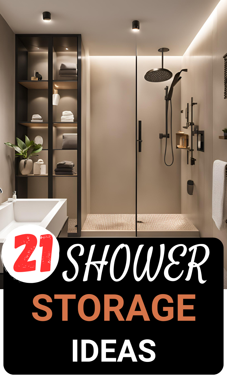 21 Shower Storage Ideas to Maximize Space & Stay Organized - HandyCraftsHub